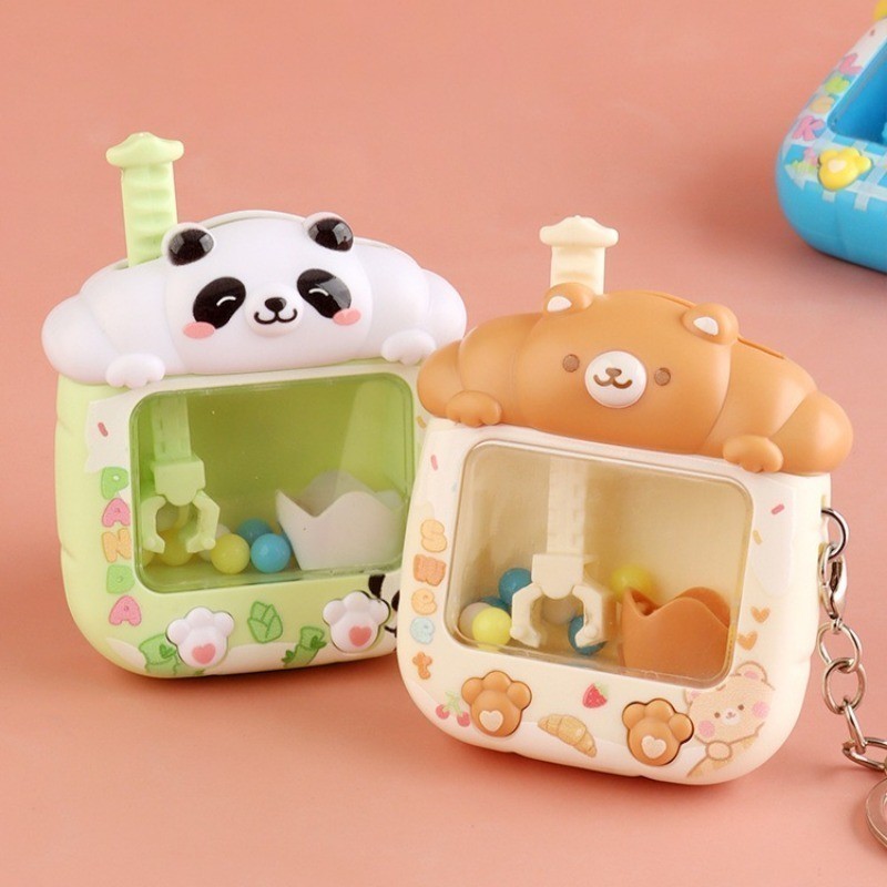 Mini Animal Claw Machine Keychain Mini Catch Ball Claw Machines Anti ...