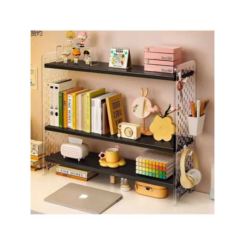 Multi-layer Acrylic Storage Pegboard Layered Rack Desktop Bookshelf ...
