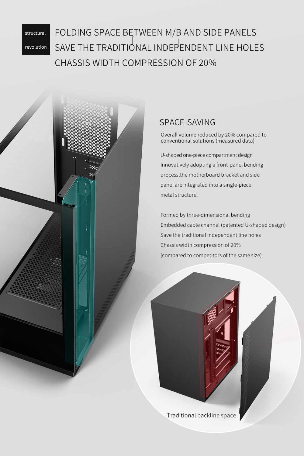 YGT V8101 Gaming PC Case With Screen Seaview Room Tempered Glass ATX/M ...
