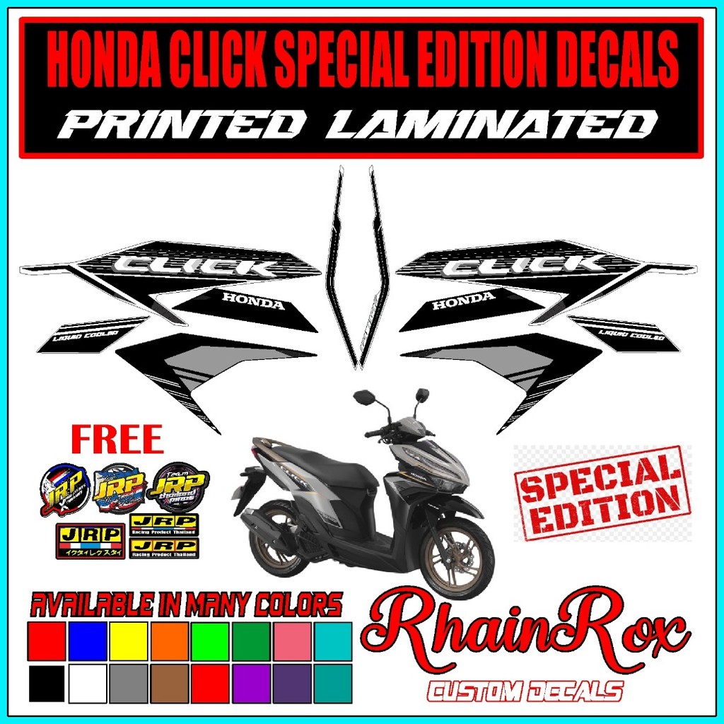 special edition decals for Honda click V3 V4 printed laminated | Shopee ...