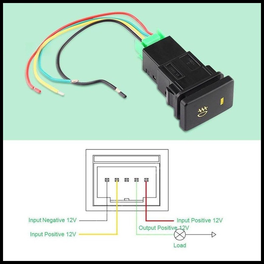 DC12V TOYOTA Automobile Fog Light Switch Button Car Fog Light Push ...