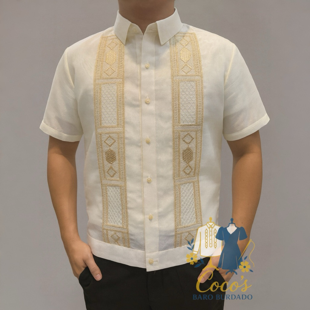 Don Alfonso Polo Jacket Barong for Men (Pinya Organza w/ Lining ...