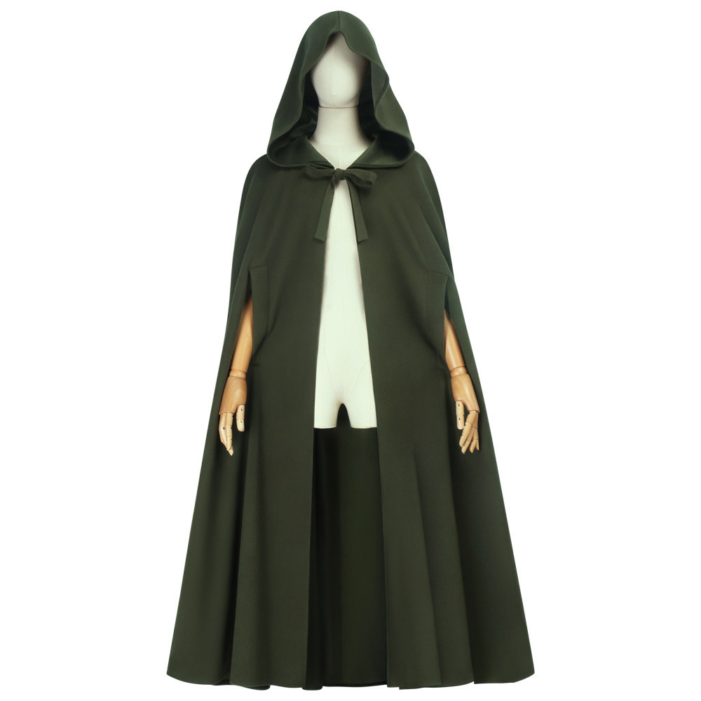 Medieval Wool Cloak Hobbit Elf Cosplay Cape Halloween Renaissance Party ...