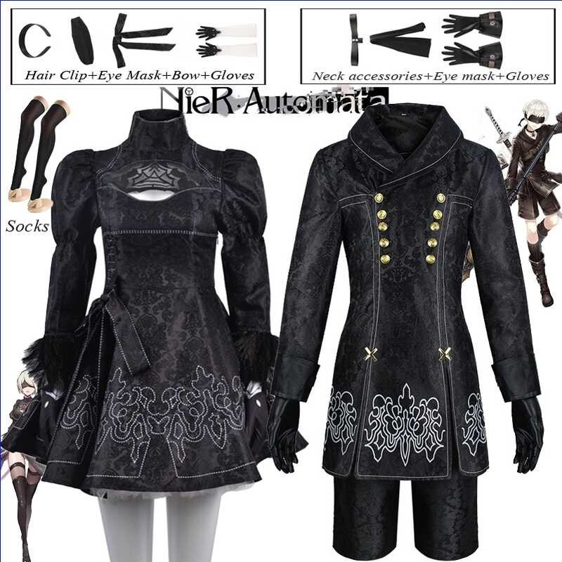 Tt Game Nier Automata Cosplay Costume 2B Dress With .wear Socks Full ...