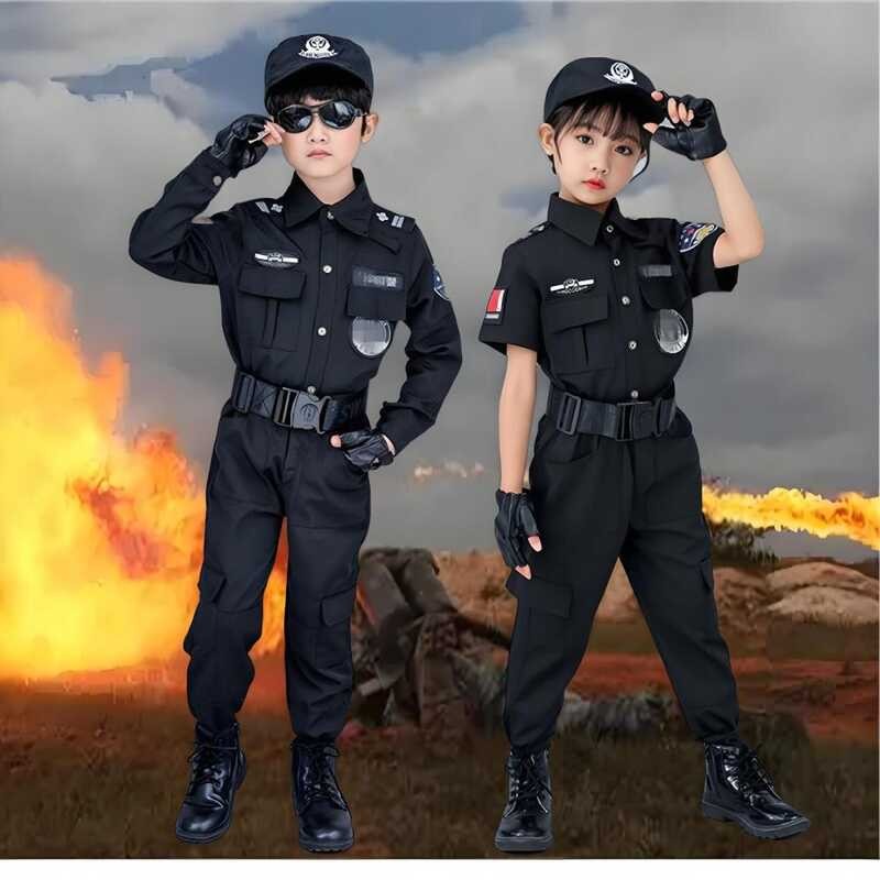 Tt Kids SWAT Army Cosplay Uniform Clothing Gift Set Party Boy Costume ...