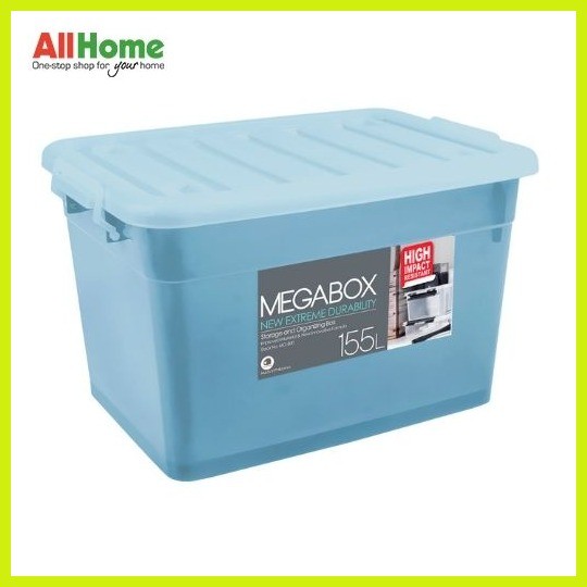 MEGABOX Storage Box 155 Liters (Trans Clear, Light Blue) | Shopee ...