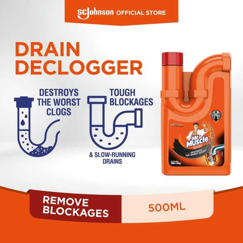 Mr. Muscle Sink & Drain Declogger 500 Ml Ed1 06 f8 | Shopee Philippines