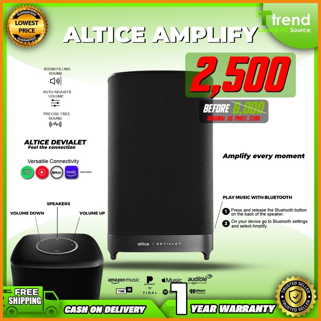 Altice Amplify | Devialet Speaker with Bluetooth and Wireless Streaming ...