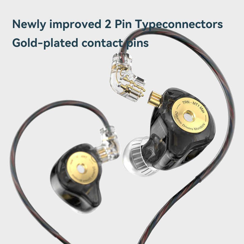 TRN Mt1 Max Tuning Switch Adjustable Sound Dynamic Driver Detachable ...