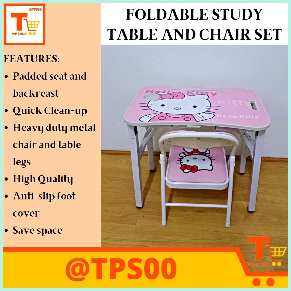 FOLDABLE MINI STUDY TABLE/LEARNING TABLE WITH MINI FOLDABLE LEATHER ...