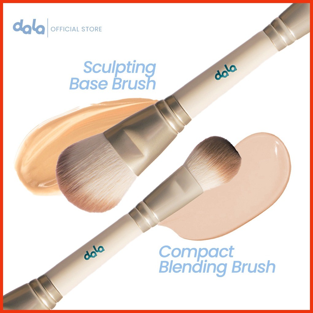 Dala T01 Base & Blending Brush - Soft Synthetic Bristles | Dual Ended ...