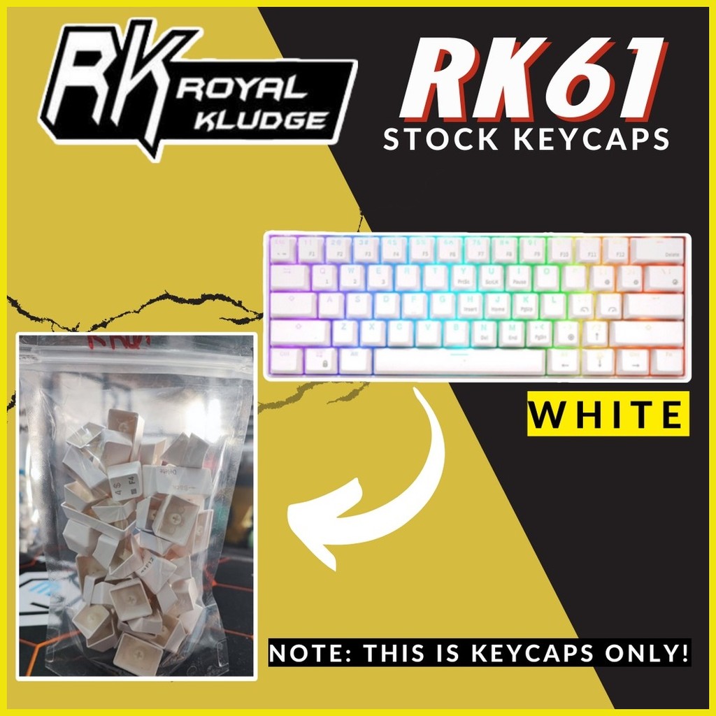 RK Stock Keycaps Royal Kludge rk68+ RK98 RK61 RKG68 RK84 RK100 Black ...