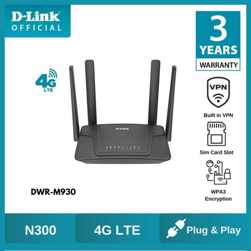 D-Link Dwr-M930 4G LTE Wi-Fi Mobile Router | N300 OPEN LINE Can Use Any SIM CARD Eee | Shopee ...