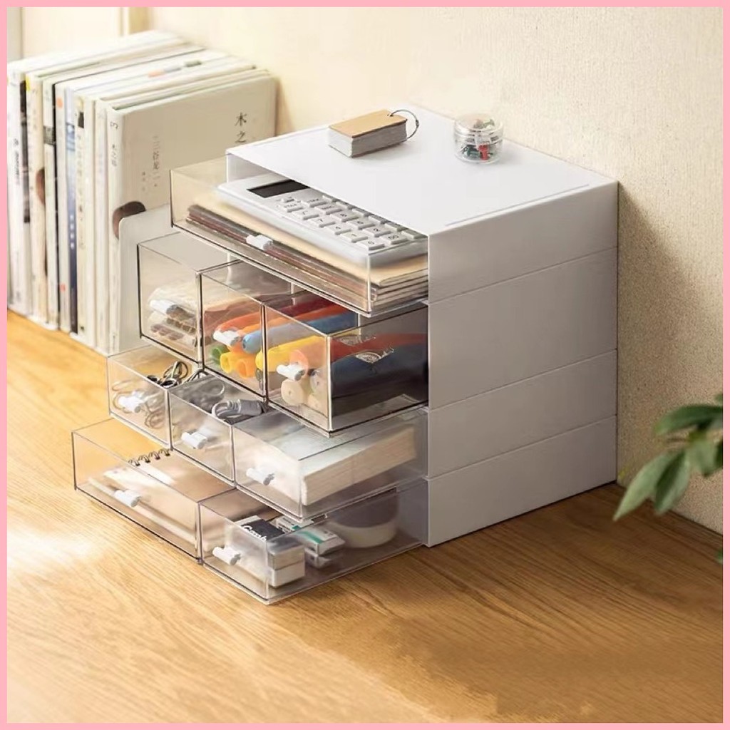 Lucky Fate Desk Organizer Storage Box Desktop Drawer Storage Office ...