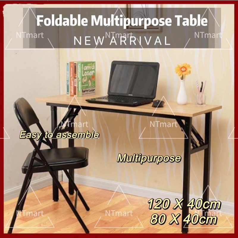 80x40/80x60cm Multipurpose Foldable Dining Computer Study Table Office ...