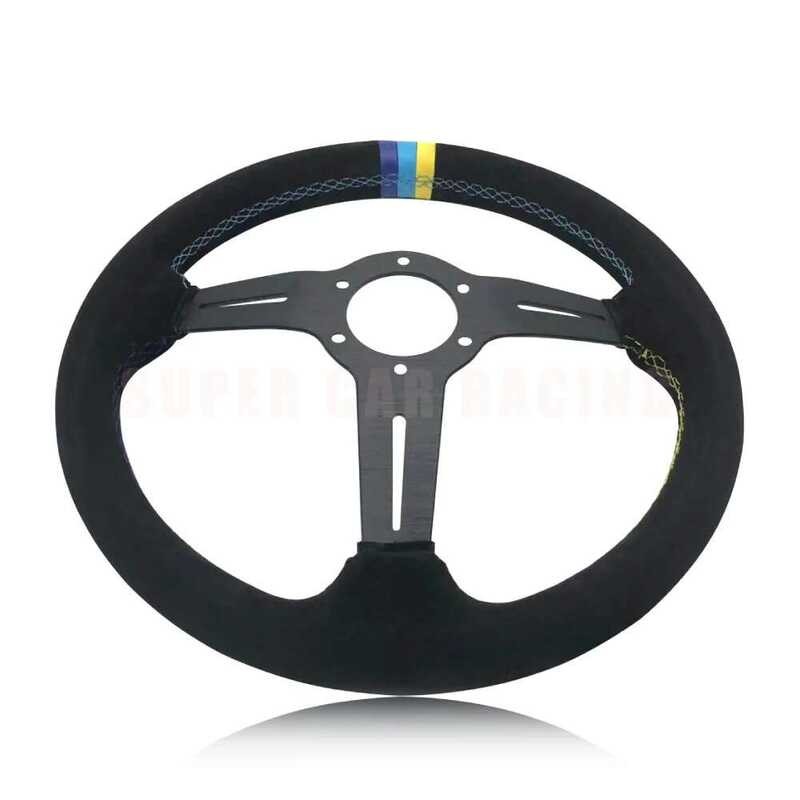 350Mm Universal Flat 3 Color Ing Black Suede Leather Racing Sport ...