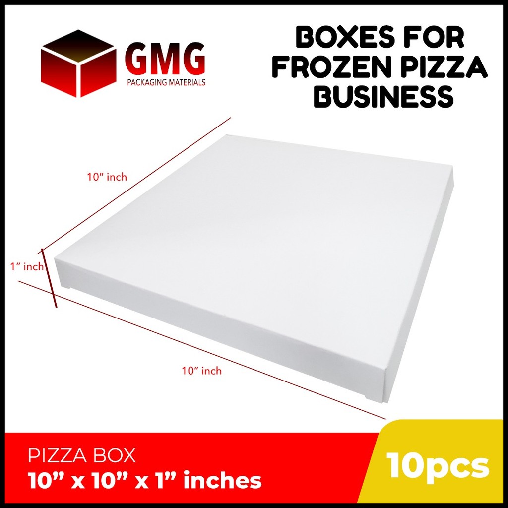 GMG Pizza Box Frozen Pizza Box 10 x 10 x 1 inches Laminated inside and ...
