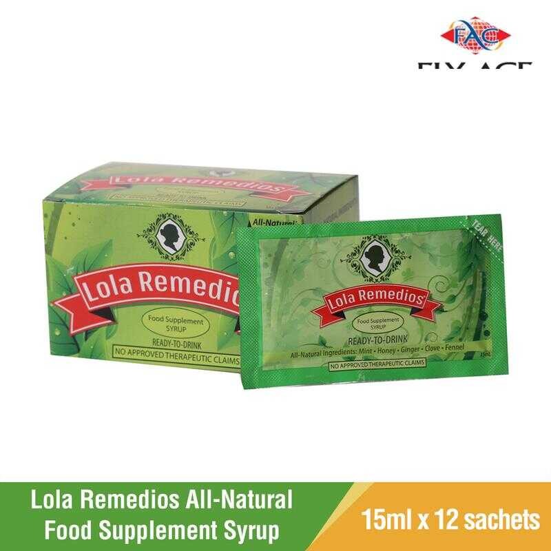 Lola Remedios All-Natural Food Supplement Syrup 15Ml X 12 Sachets 61F ...