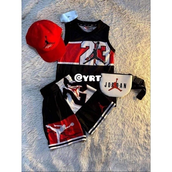 KIDS SUPREME JERSEY MESH TERNO SANDO AND SHORT SET (CAP NOT INCLUDED ...