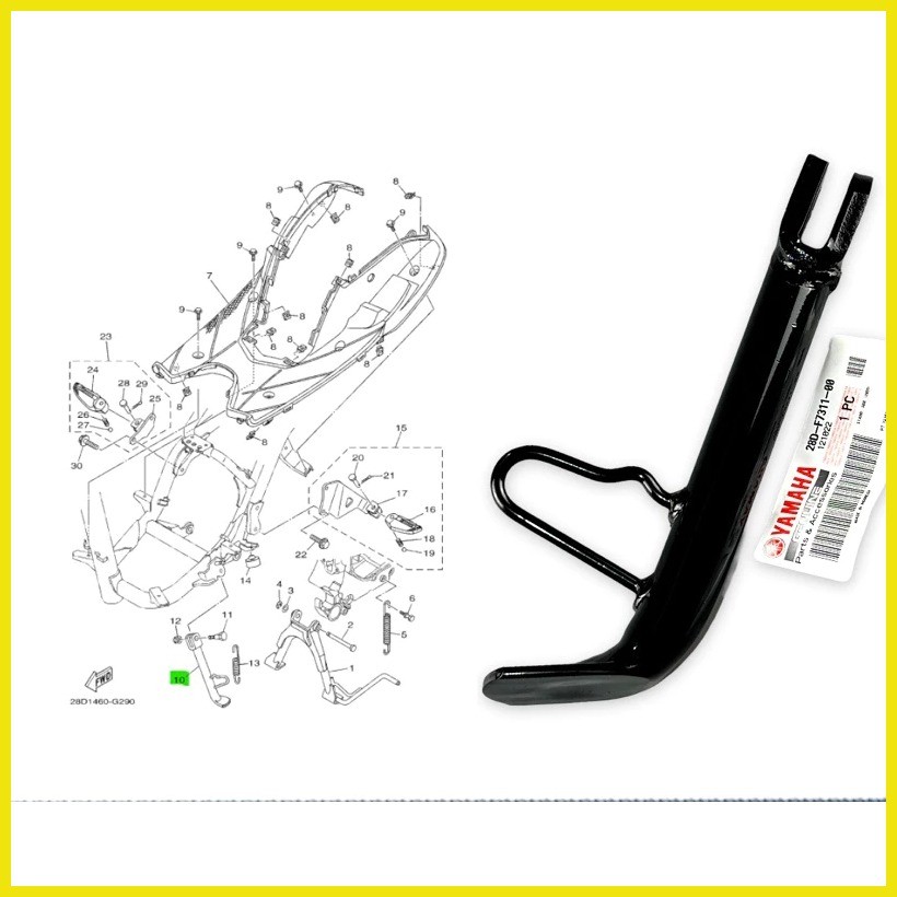 Side Stand for Mio Sporty, Amore, Fino ( stock) | Shopee Philippines