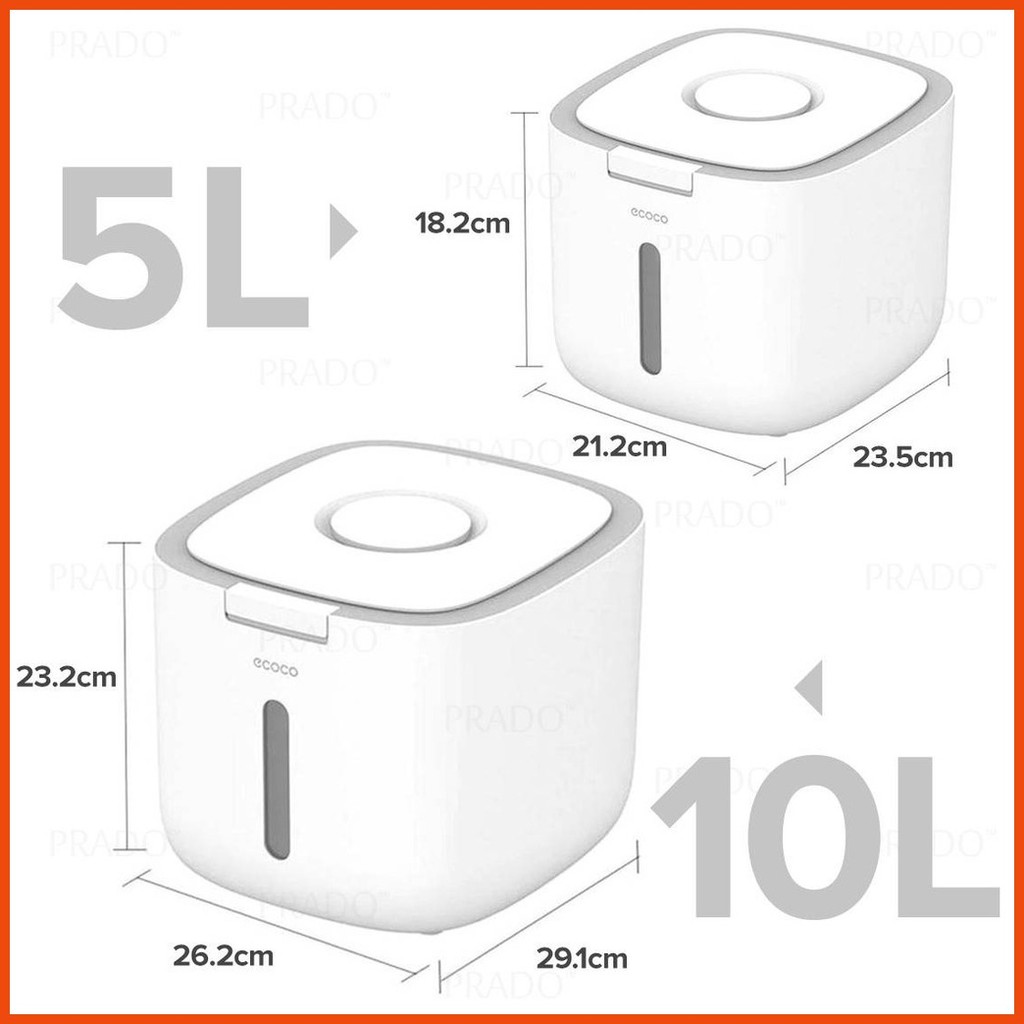 TS* ECOCO Rice Storage Box Insect Proof Moisture Proof Sealed Rice ...