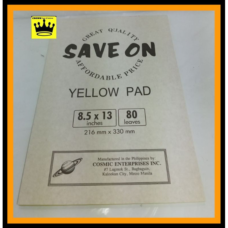 1Pack Yellow Pad Paper (10Pads) | Shopee Philippines