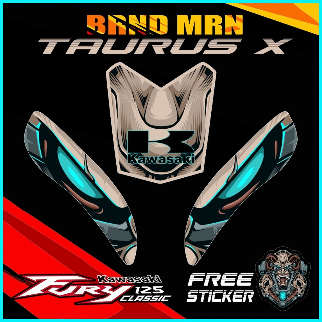 KAWASAKI FURY 125 CLASSIC 2008 WINKER EYE AND PARKLIGHT DECAL STICKER ...