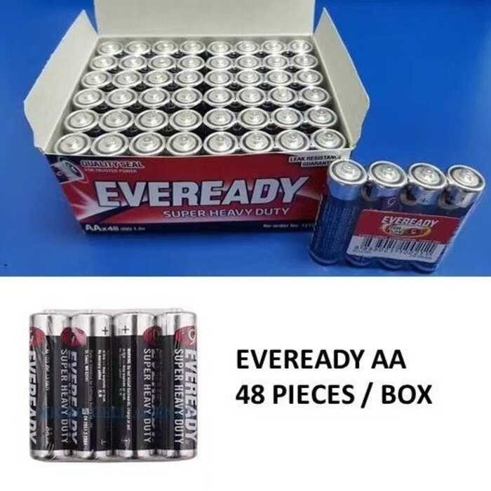 Pcs. 1 Box Eveready Battery AA & AAA Heavyduty 40Pcs/48Pcs Fe3 | Shopee ...