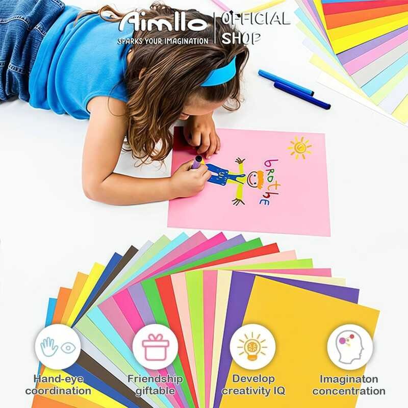 A4 All With Design Long Color Paper Sticker Colored Paper Set DIY Ffa ...