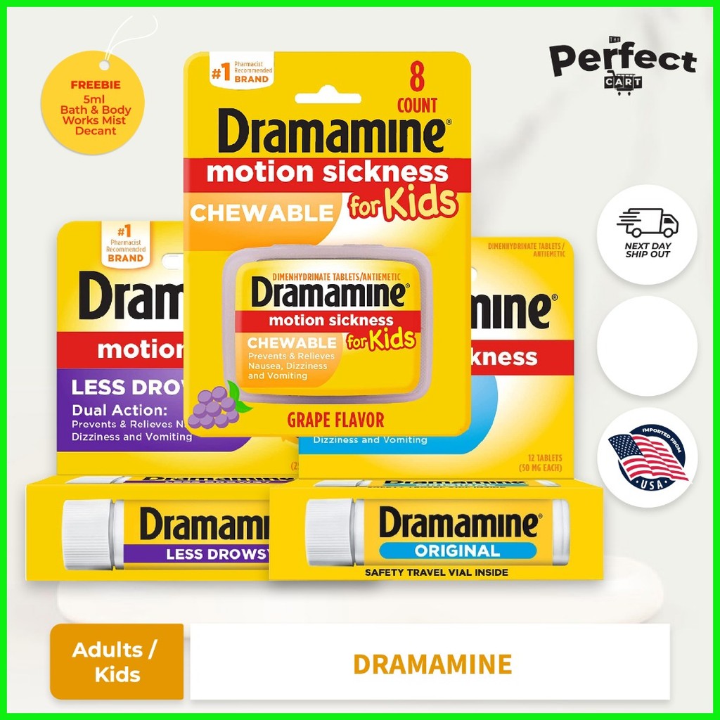 Dramamine Motion Sickness (Adult/Kids) | Shopee Philippines