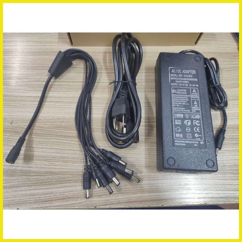 CCTV Power Supply 12V 10A w/ 8 way splitter | Shopee Philippines