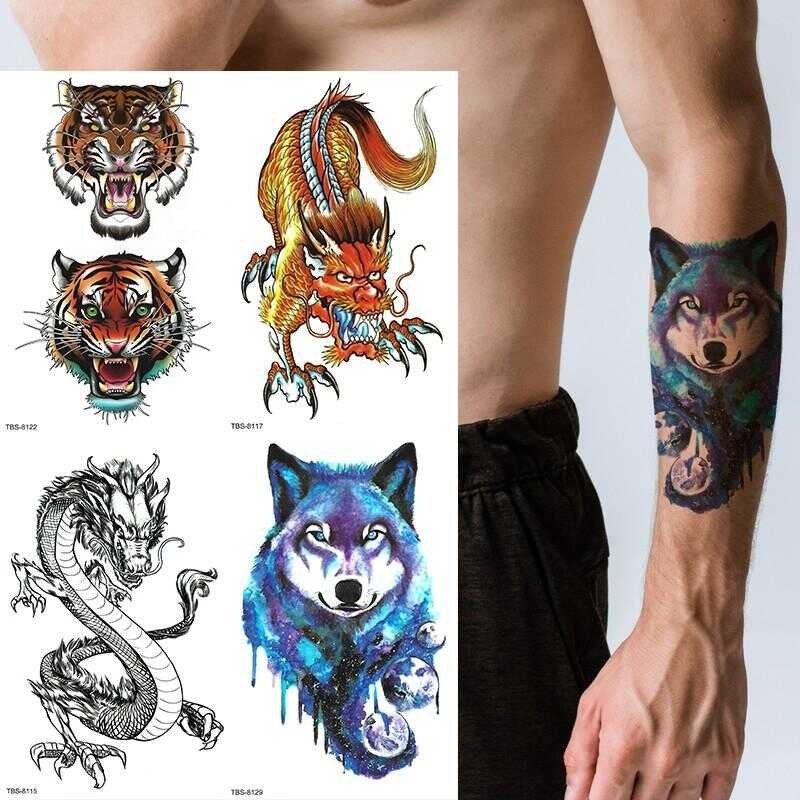 3D Temporary Fake Tattoo Sticker Waterproof Long Lasting 19X12cm 1Pc 3 ...