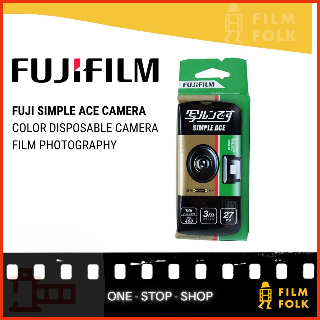 FUJIFILM SIMPLE ACE DISPOSABLE CAMERA - FILM PHOTOGRAPHY 27 SHOTS ...