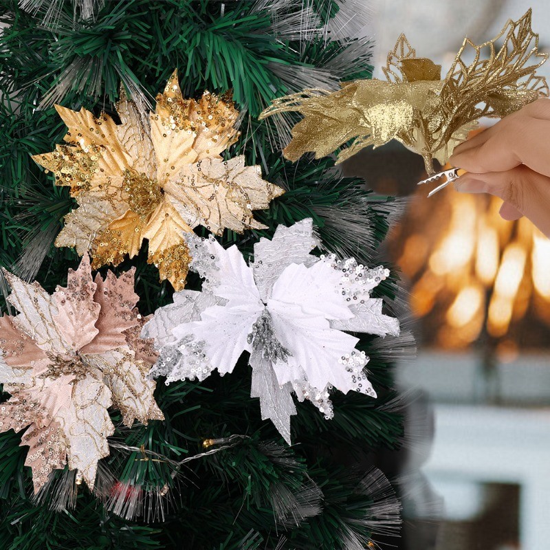 Mini Metal Clips for Christmas Flower - Christmas Tree Ornament Fixed ...