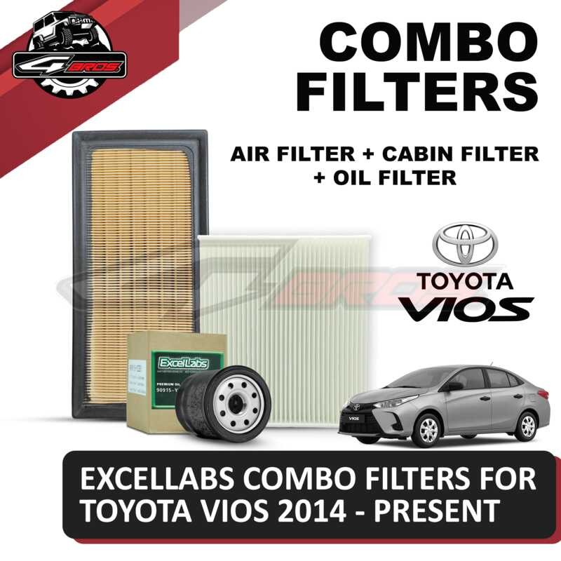 COMBO FILTERS For Toyota Vios 2014 To Present - ( Air Cabin + Oil ...