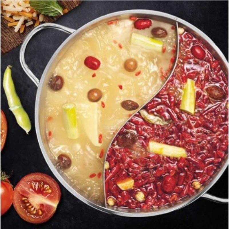 Multi-Purpose Duplex Hot Pot - Dual-Sided Stainless Steel Chafing Dish ...