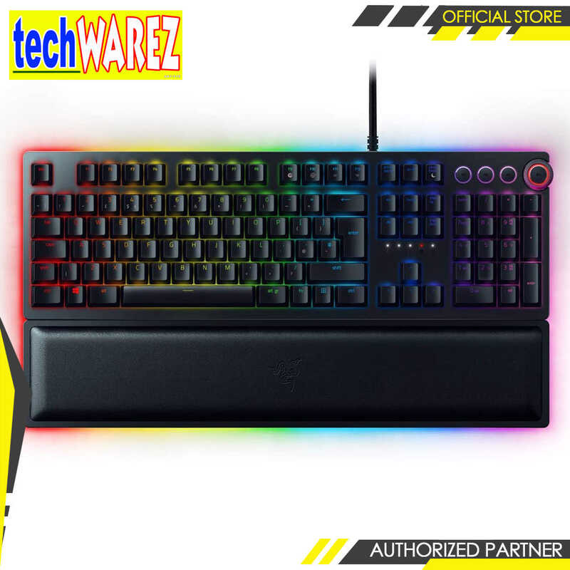 Razer Huntsman Elite RED KEYS Opto Mechanical Gaming Keyboard With Side ...