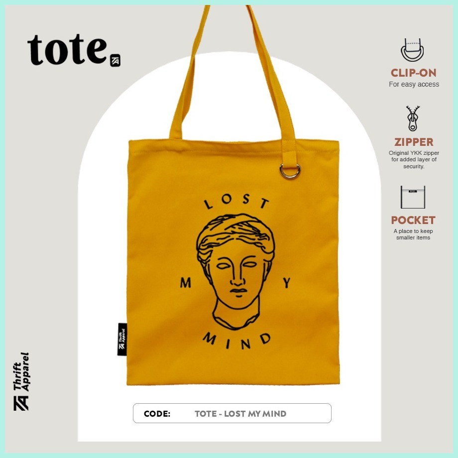 Lost My Mind | Thrift Apparel Tote Bag | Shopee Philippines