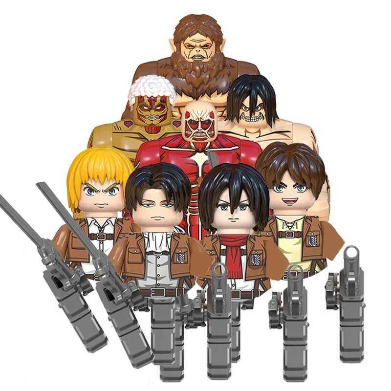 W MOC Creative Attack On Titan Eren Yeager Ackerman Doll Mini Anime ...