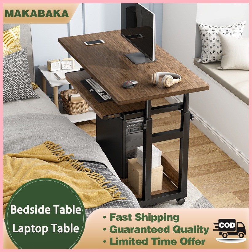 Adjustable Height Multifunctional Bedside Laptop Table Movable Study ...