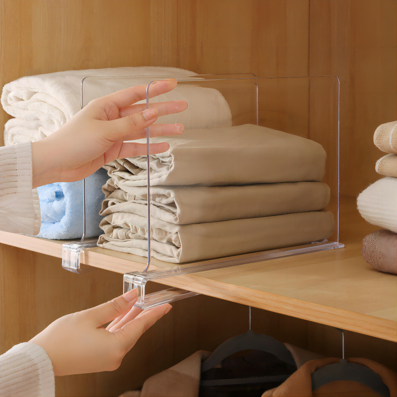Clothing Partition Board Plastic Clothing Barrier Transparent Closet ...