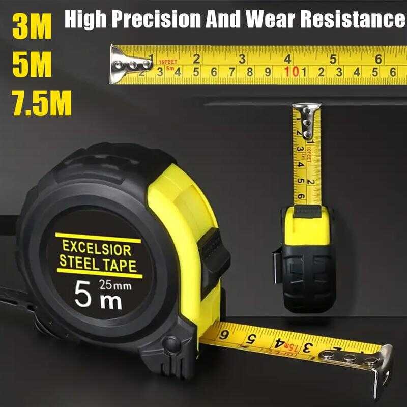 3M/5M Steel Metric Tape Measure , Retractable And Easy Read Measuring ...