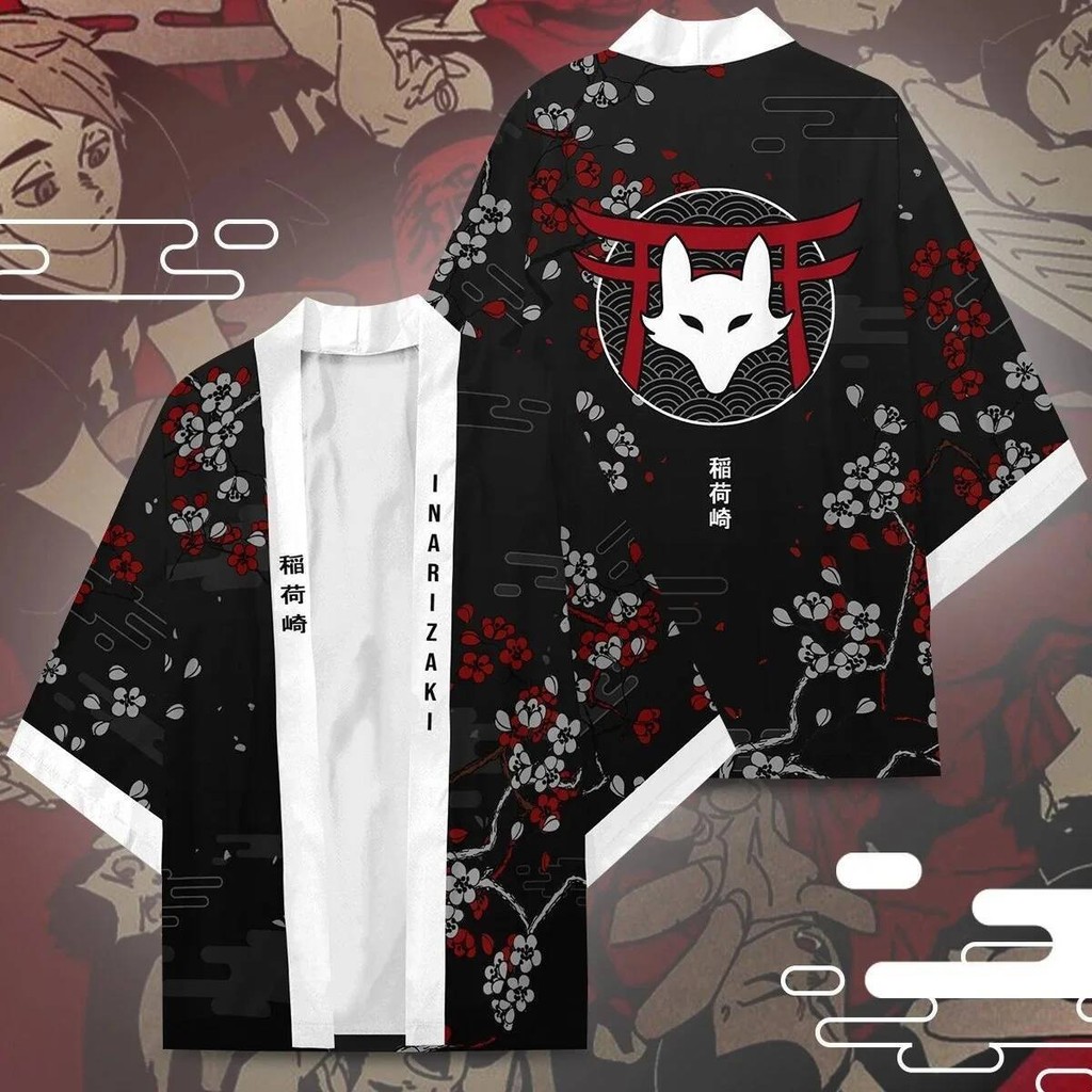 Samurai Japanese Clothes Fox Kimono for Women Men Traditional Cardigan ...