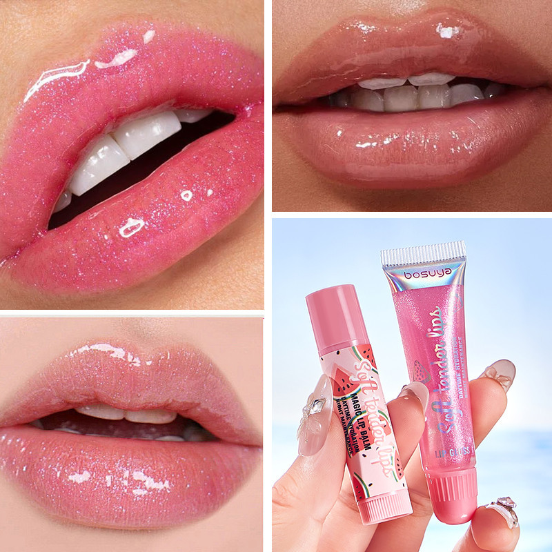 PrettyFloral~Set Bosuya Soft Tender Tinted Lip Balm Discoloration Long ...