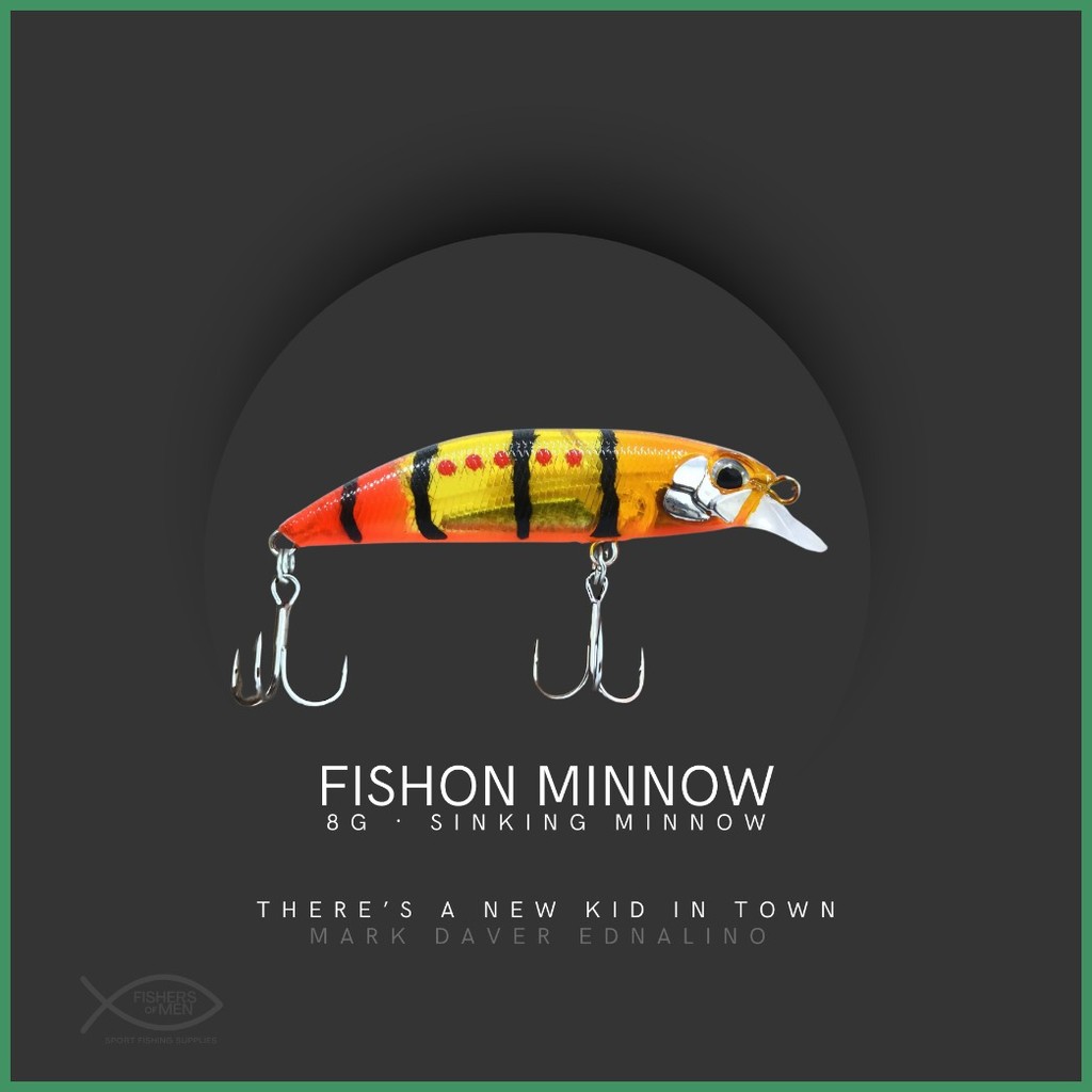 FISHON MINNOW · 8GRAMS · FISHON ADVENTURE MARK DAVER EDNALINO | Shopee ...