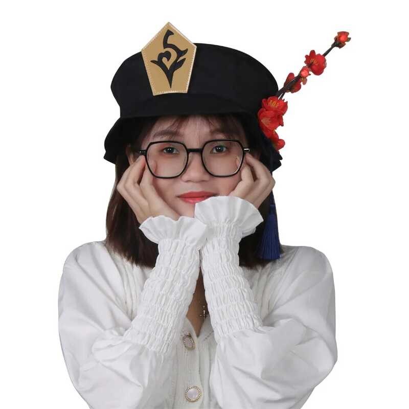 auty Glaze Game Genshin Impact Hu Tao Hat Well-Made Hutao Cos Cap ...