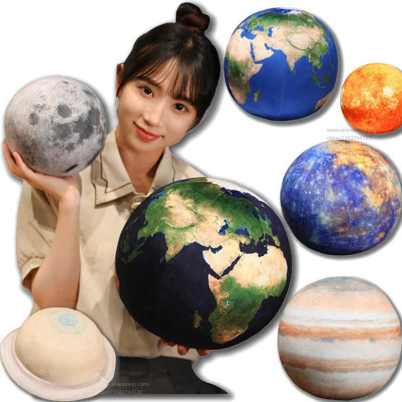 Lifelike Solar System Planet Earth Sun Mars Plush Toy Stuffed Mercury ...