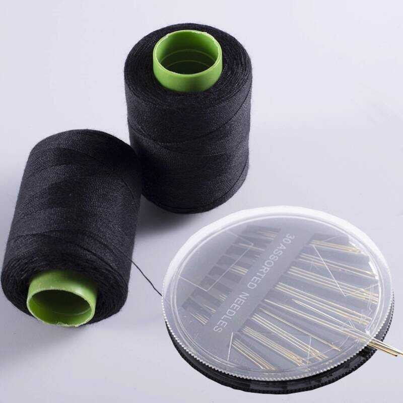 Home Set Mending Needle and Box Black White Hand Sewing Thread | Shopee ...