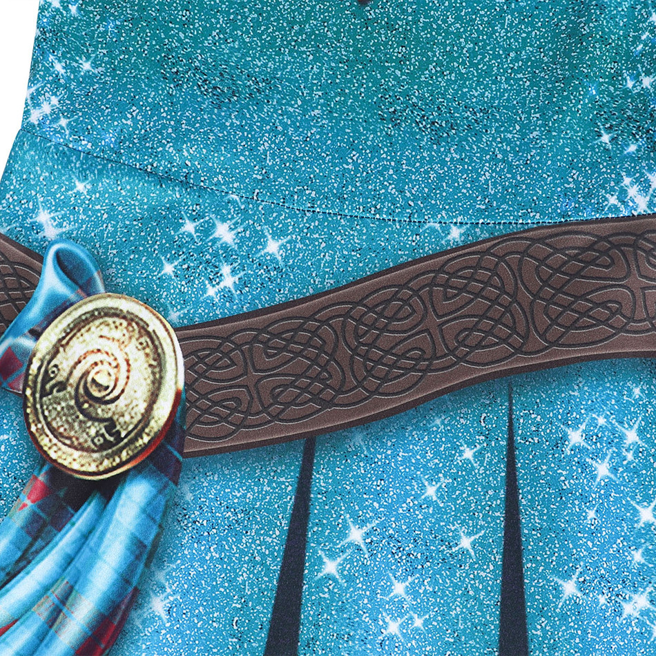 Merida Cosplay Dress For Kid Girl Brave 3D Printing Halloween Off ...