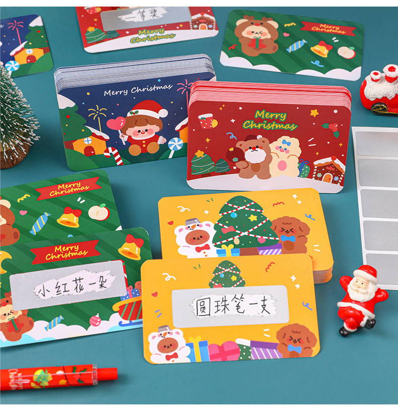 20pcs Christmas New Year Scratch Card Reward Gift Diy Handwritten ...